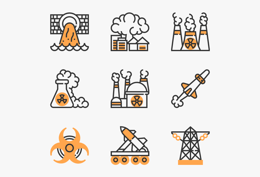 Radiation Drawing Colored Pencil - Radioactive Icons, HD Png Download ...