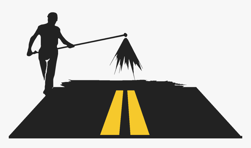 Man Sealcoating Driveway Png - Asphalt Sealing Clipart, Transparent Png ...