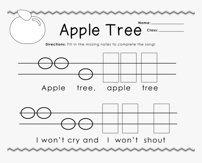 First Grade So La Mi Worksheet, HD Png Download , Transparent Png Image ...