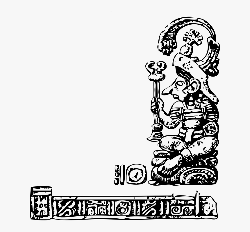 Mayan Statues Drawing