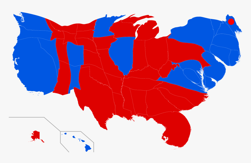United States Presidential Election, 2016 Cartogram - Cartogram Us ...