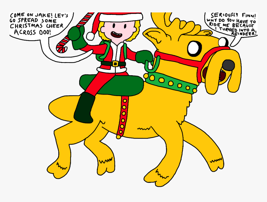 An Adventure Time Christmas Quest With Santa Finn And - Cartoon, HD Png ...