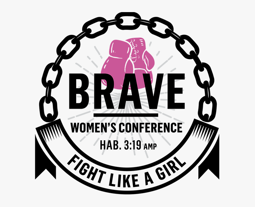 Wof180718 Brave Fight Like A Girl Logo - Silhouette Circle Chain Vector ...