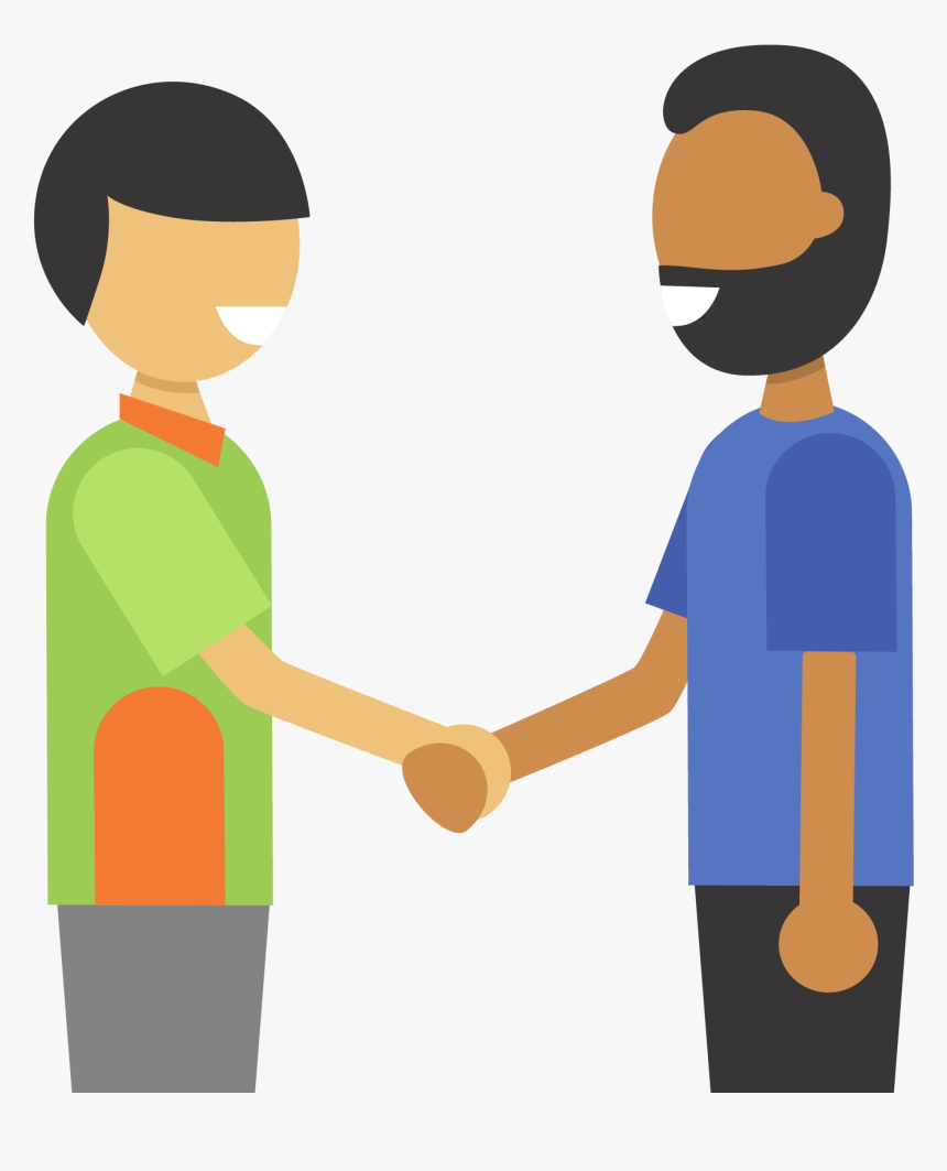 Transparent Clipart Handshakes - Two People Holding Hands Clip Art, HD ...