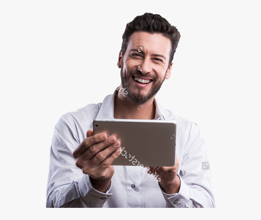 Guy Smiling 2 - Tablet Computer, HD Png Download , Transparent Png ...