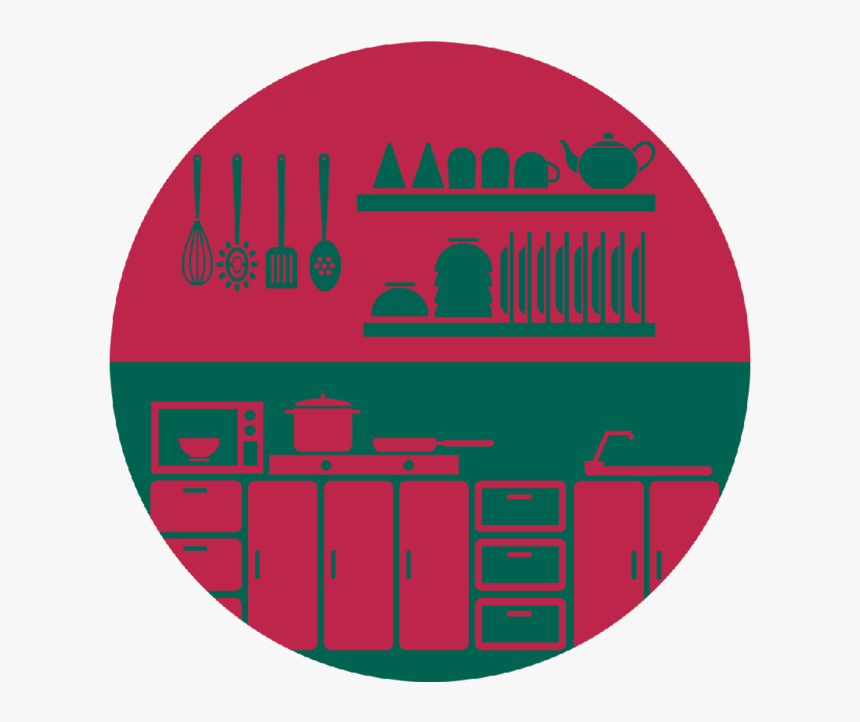 Kitchen Icons Round Picture Class - Circle, HD Png Download ...