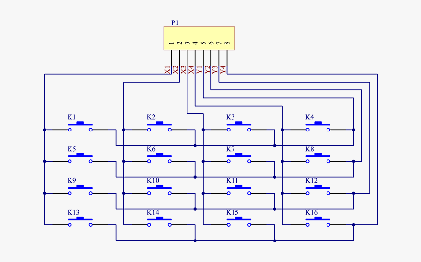 Keypad Schematic, HD Png Download , Transparent Png Image - PNGitem