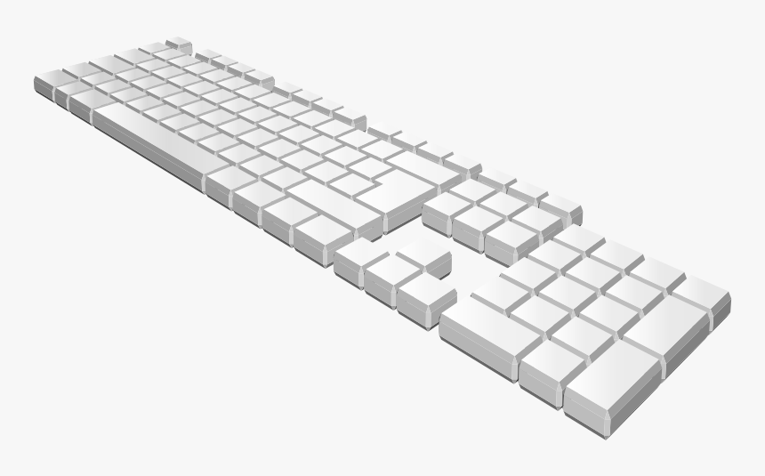 Keyboard Perspective - Keyboard Clipart 3d, HD Png Download ...