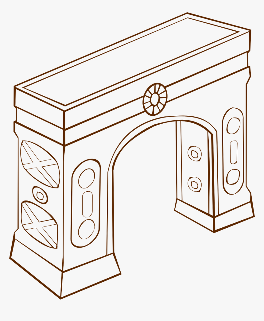 Line Art,square,angle - Arch Clipart, HD Png Download , Transparent Png ...