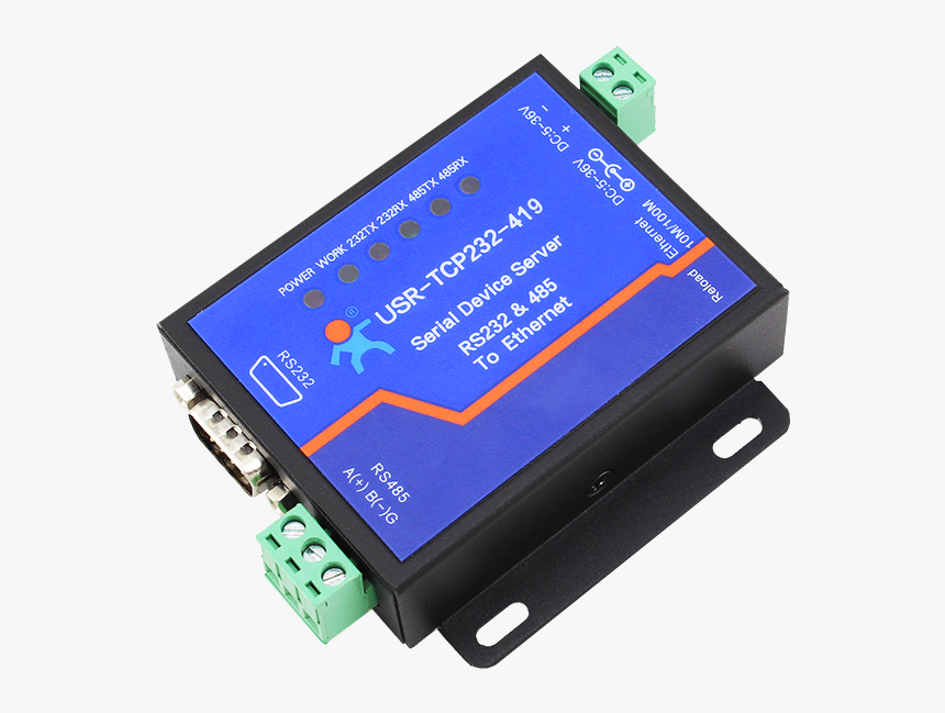 Rs232 Rs485 Serial Device Server - Converter Rs485 To Ethernet, HD Png ...