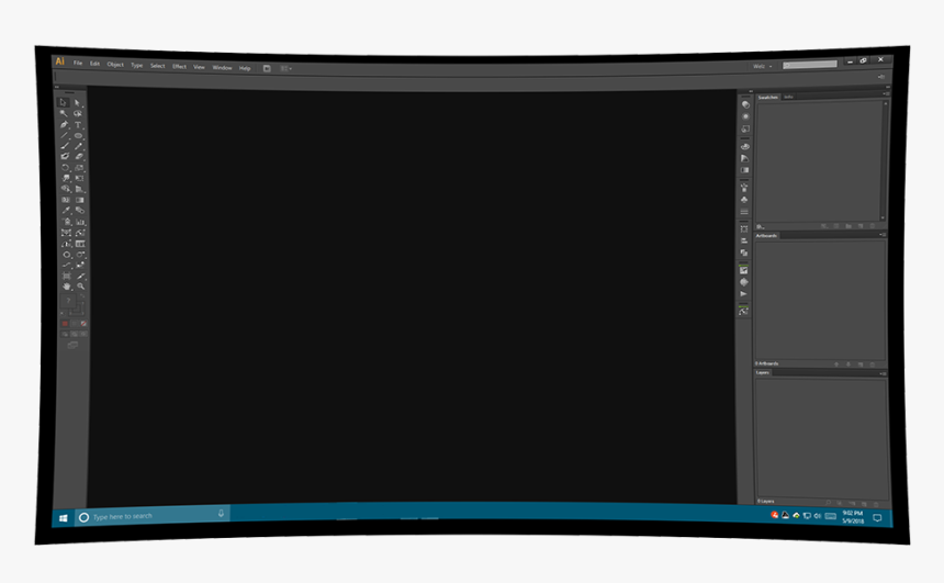 Enter Image Description Here - Curved Screen Effect, HD Png Download ...