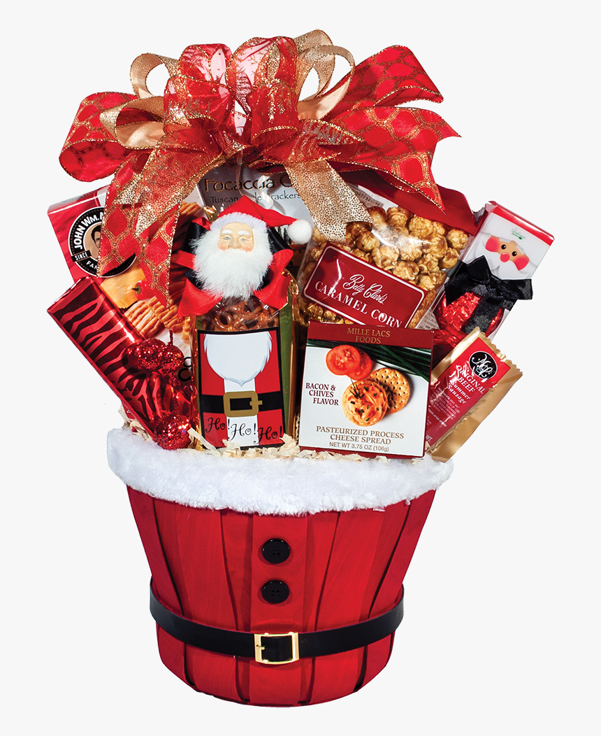 Santa Bucket - Christmas Decorated Gift Bucket, HD Png Download ...