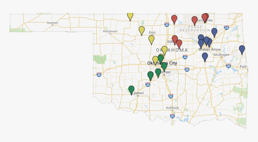 Picture - Oklahoma Relief Map, HD Png Download , Transparent Png Image - PNGitem