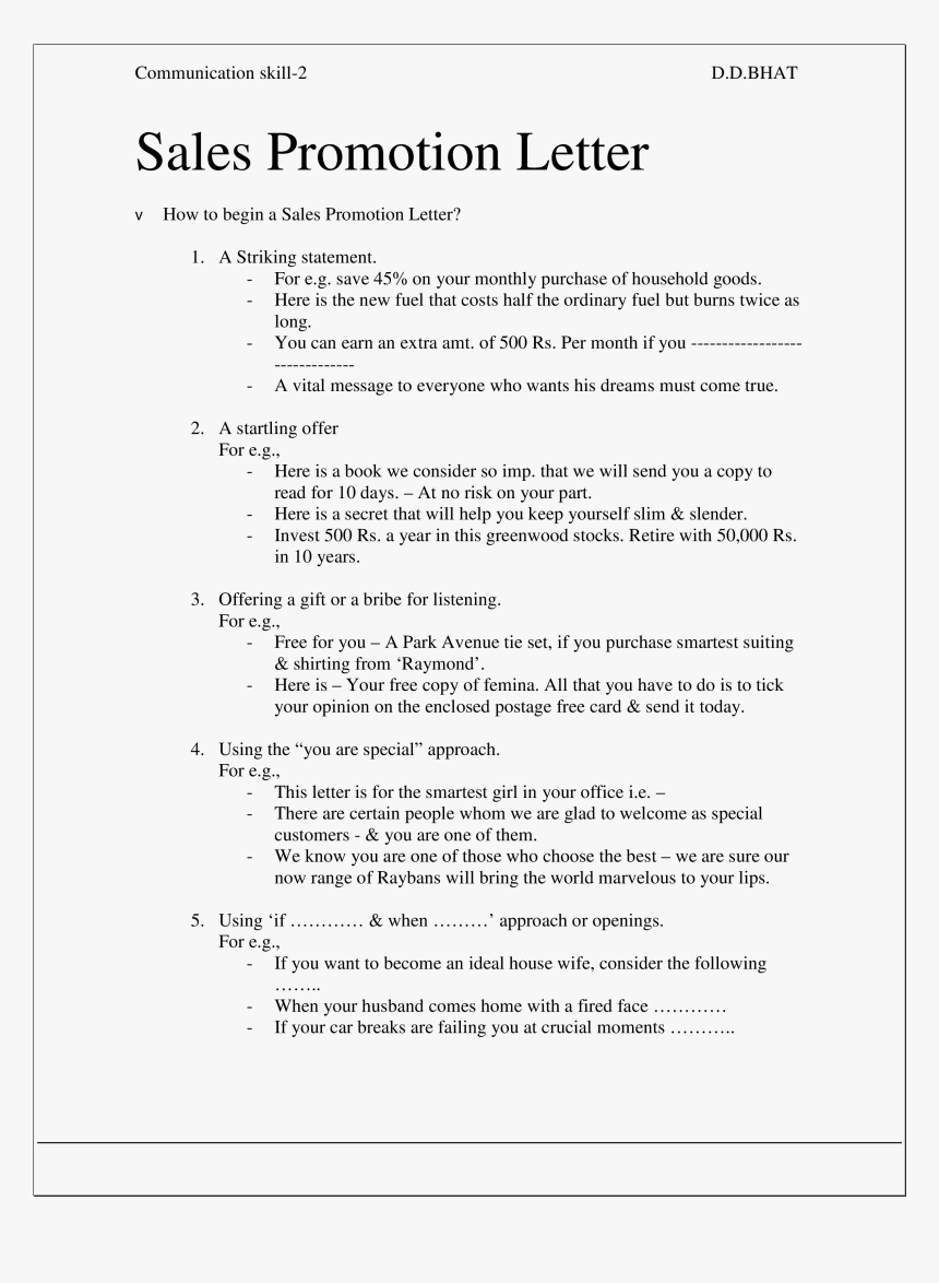 Sales Promotion Letter Main Image - Templates Promotion Letter To ...