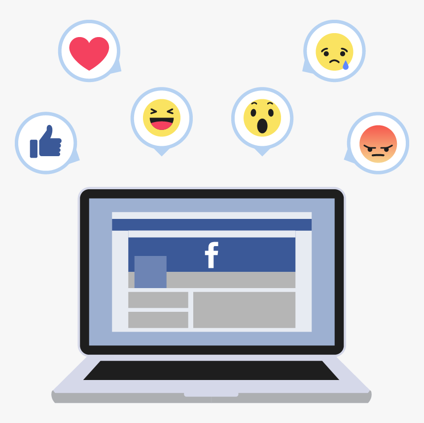 Facebook-computer - Laptop With Social Media Png, Transparent Png ...