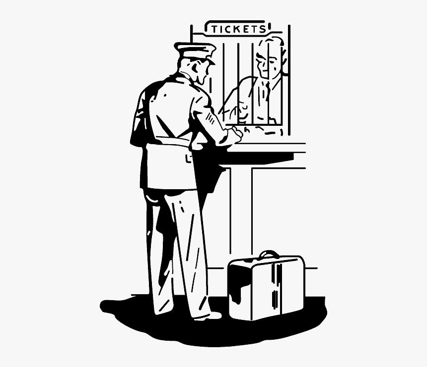 Buying Tickets Lehigh Gorge - Railway Ticket Counter Drawing, HD Png ...