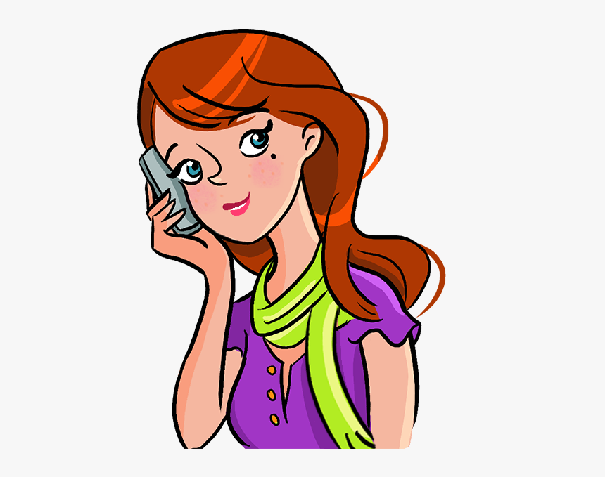 Dring I Am On - Girl Calling Png Sticker, Transparent Png , Transparent ...