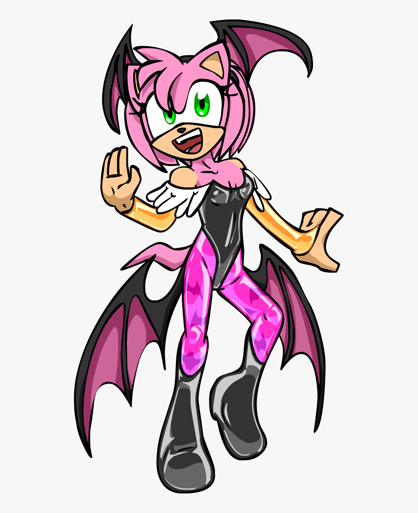 Amy Rose As Morrigan - Morrigan Rouge, HD Png Download , Transparent ...