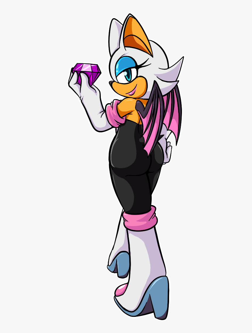 Rouge The Bat - Cartoon, HD Png Download , Transparent Png Image - PNGitem