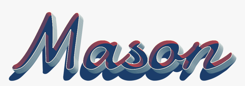 Mason 3d Letter Png Name - Graphic Design, Transparent Png ...