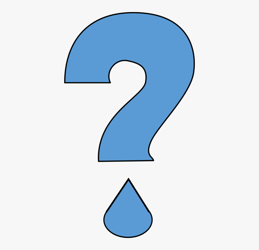 Blue,angle,area - Water With A Question Mark, HD Png Download ...