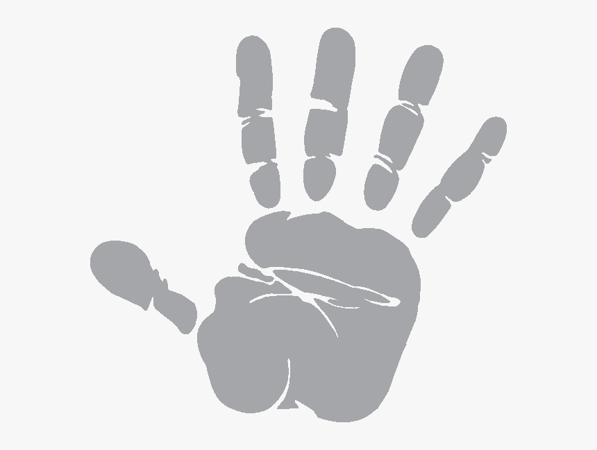 Gray-handprint Copy - Hand Print Clip Art, HD Png Download ...