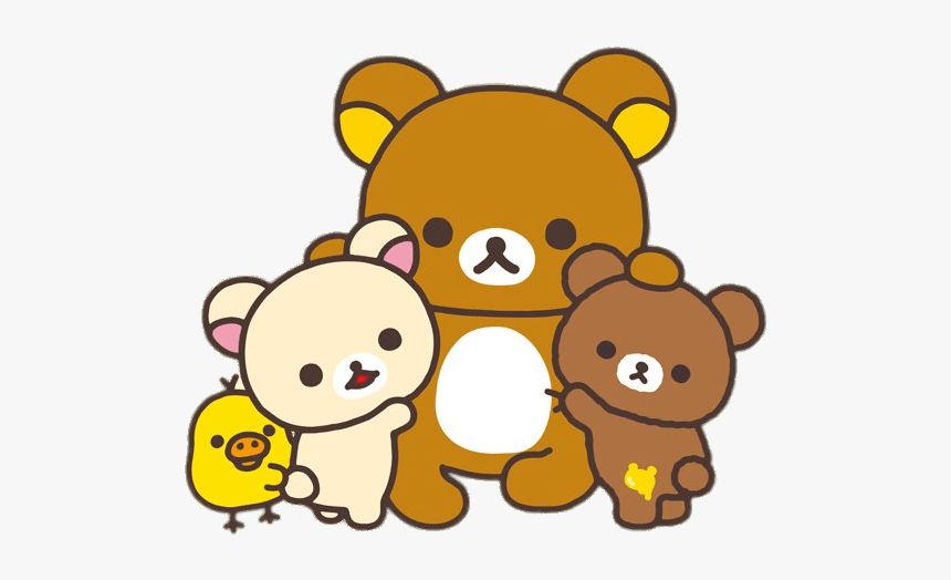 Rilakkuma And Friends Group Hug - Rilakkuma And Friends Png ...