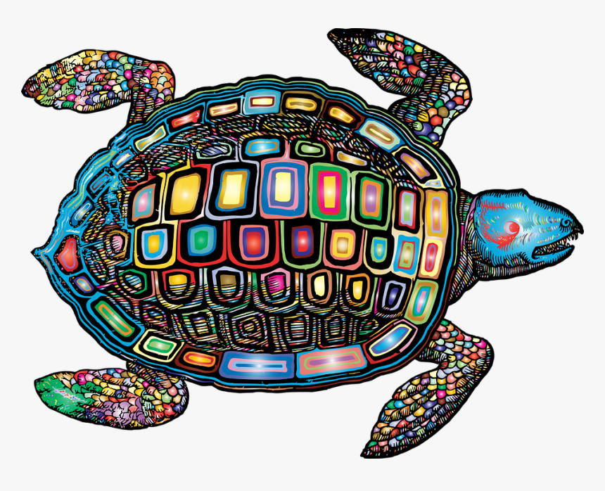 Sea Turtle, Animal, Vintage, Line Art, Turtle, Marine - Mandala Cute ...