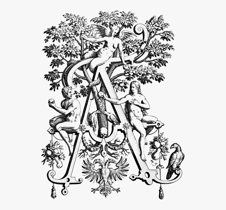 Adam, Eve, Garden Of Eden, Satan, Devil, Vintage - Johann Theodor De ...