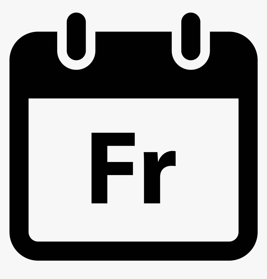 Transparent Friday Png - Black Calendar Icon Png, Png Download ...