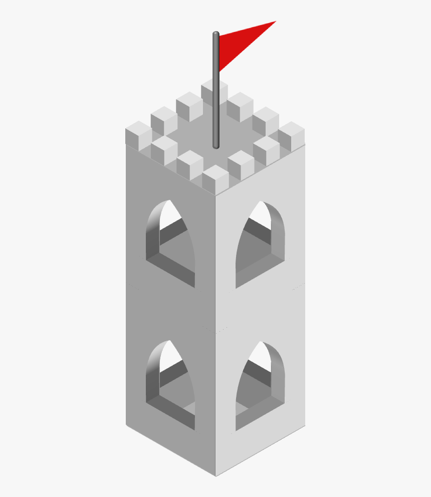 Tower - 3d Isometric Drawing Of A Watchtower, HD Png Download ...