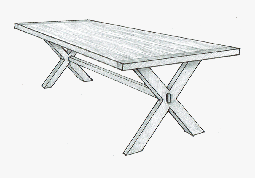 Simple Cross Legs - Coffee Table, HD Png Download , Transparent Png ...