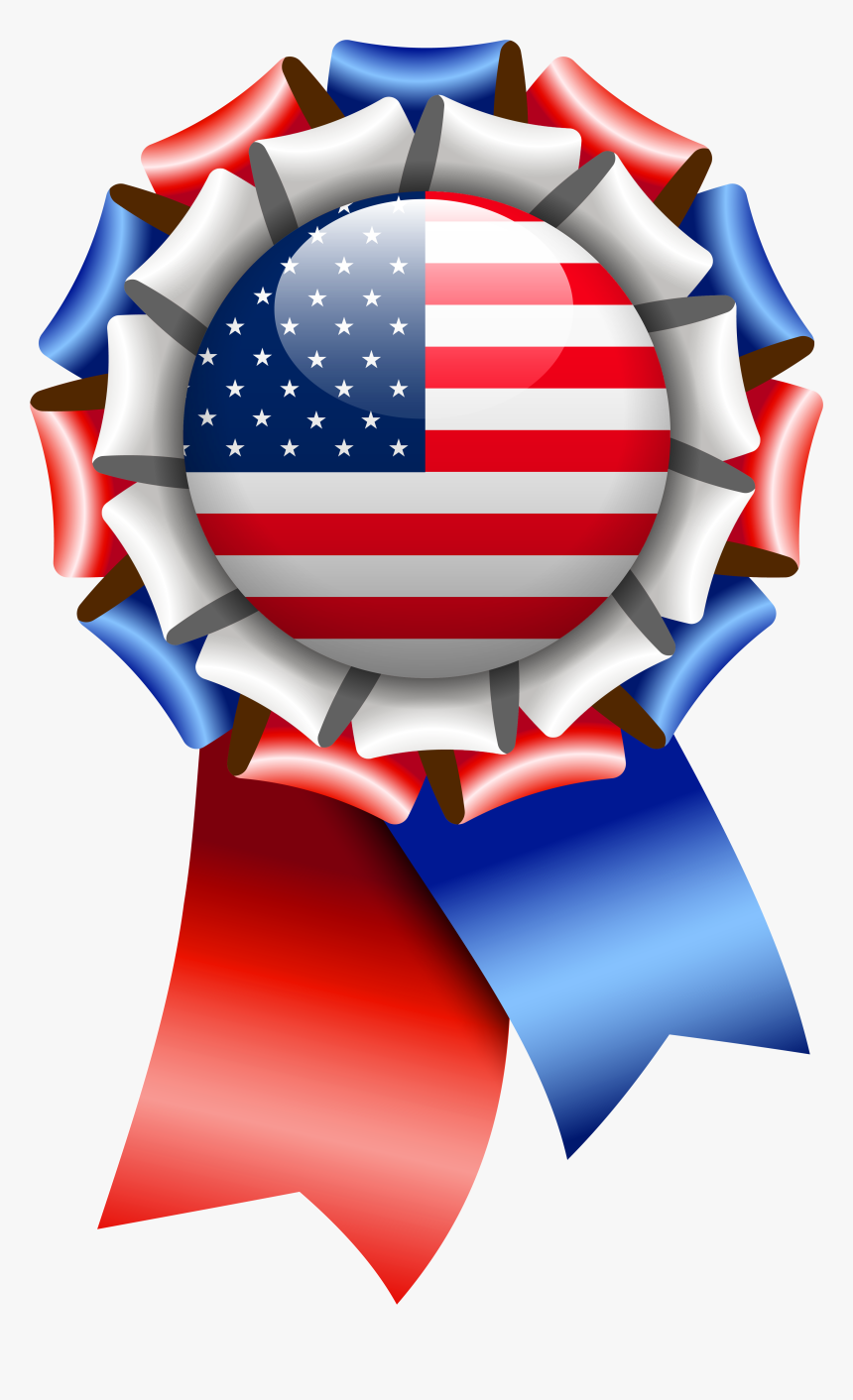 Transparent American Flag Clipart - Circle Ribbon Design Png, Png ...