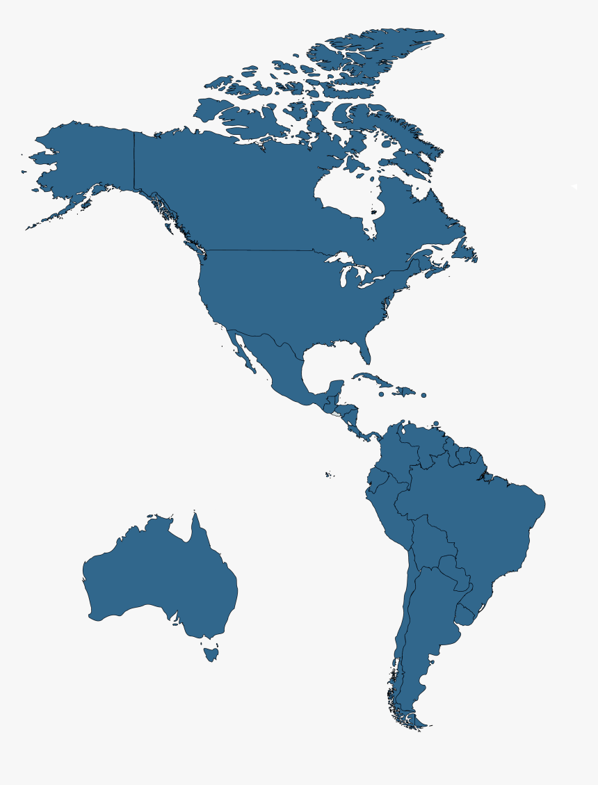 North America Map Silhouette , Png Download - Blank Pacific Rim Map ...