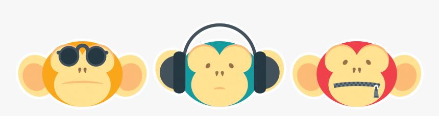 Hear No See No Speak No Monkeys, HD Png Download , Transparent Png ...