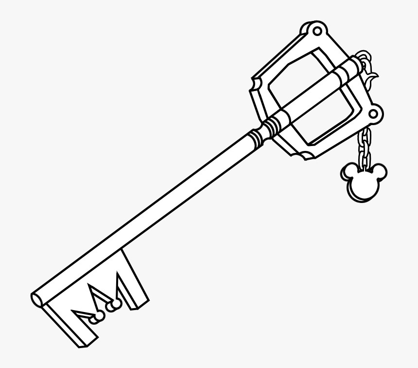 Kingdom Hearts Clipart Black And White - Kingdom Hearts Keyblade ...