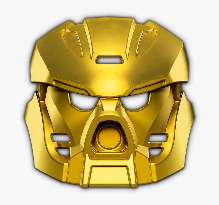 Golden Mask Of Fire - Lego Bionicle Tahu Mask, HD Png Download ...