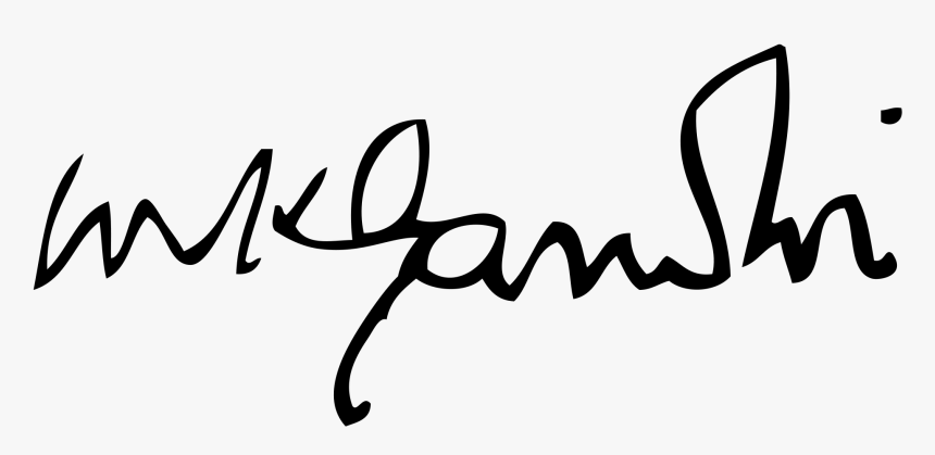 Signature Of Mahatma Gandhi, HD Png Download , Transparent Png Image ...