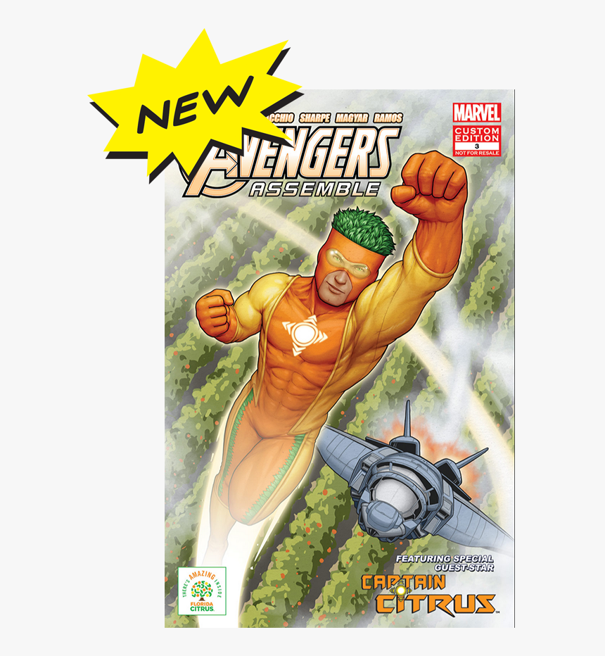 Comic Cover Art - Marvel Captain Citrus, HD Png Download , Transparent ...