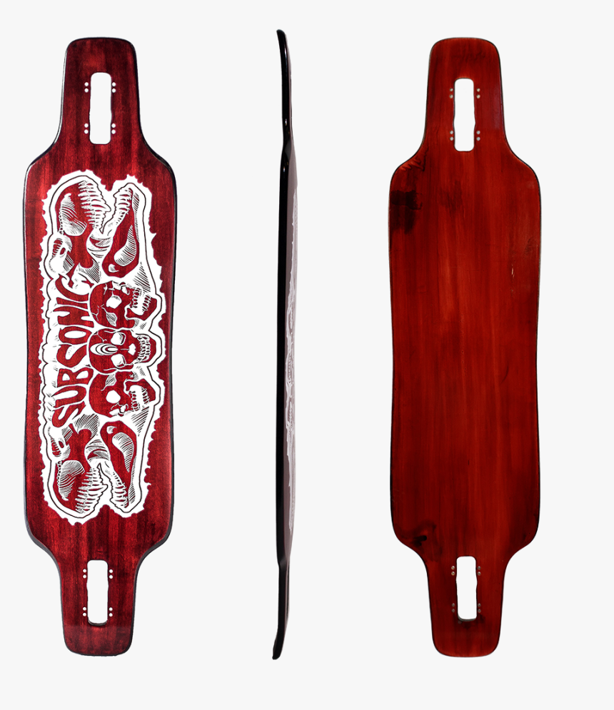 Subsonic Skateboards Ruse Longboard Bottom Profile - Longboard, HD Png ...