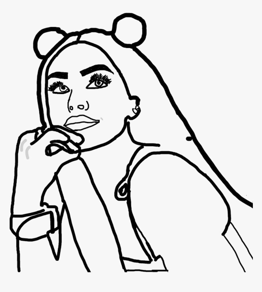 Maggie Lindemann Maggielindemann Drawing Outline Mode - Line Art, HD ...