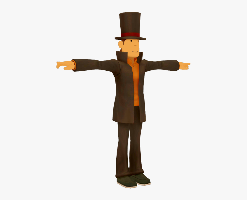 Finally A Good T Pose - Professor Layton 3d Model, HD Png Download ...