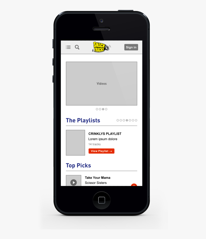 Snacktracks Mobile Wireframe - Samsung Galaxy Tab A Radio, HD Png ...
