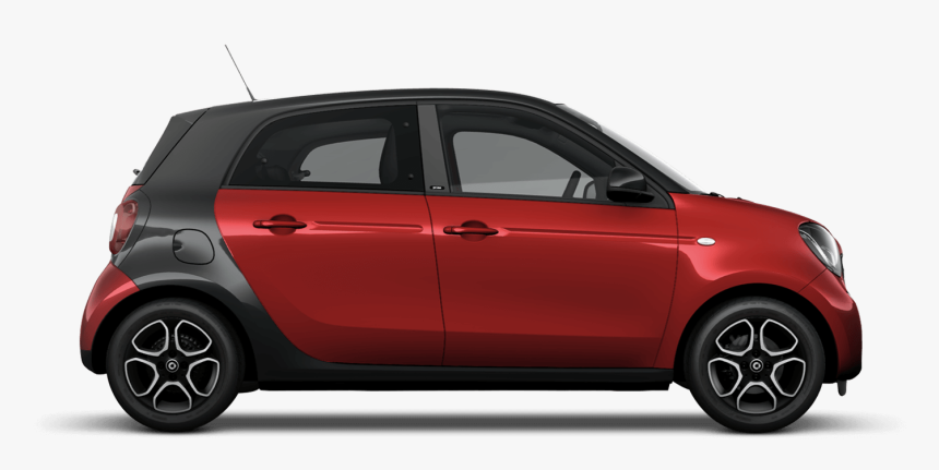 Cadmium Red Smart Eq Forfour - Smart Forfour Silver And Black, HD Png ...