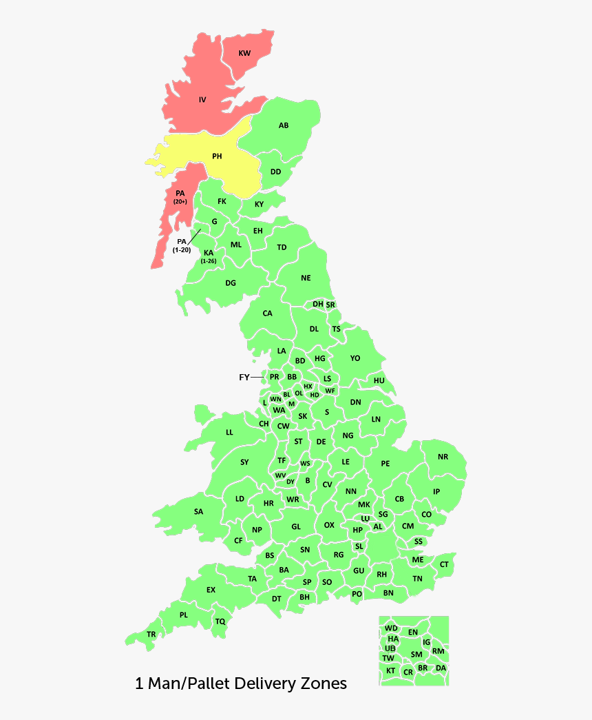 Postcode Map Of England, HD Png Download , Transparent Png Image - PNGitem