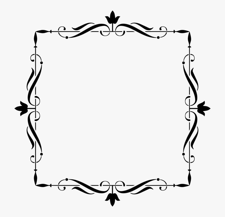 Picture Frame,line Art,ornament, HD Png Download , Transparent Png ...