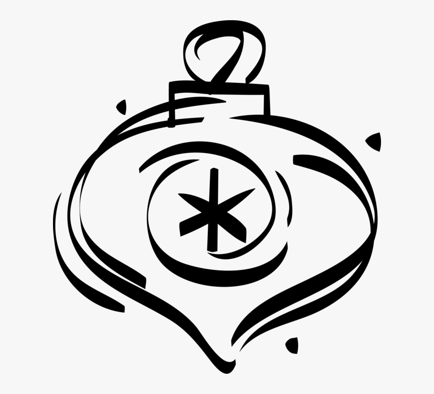 Vector Illustration Of Festive Season Christmas Ornament - Line Art, HD ...