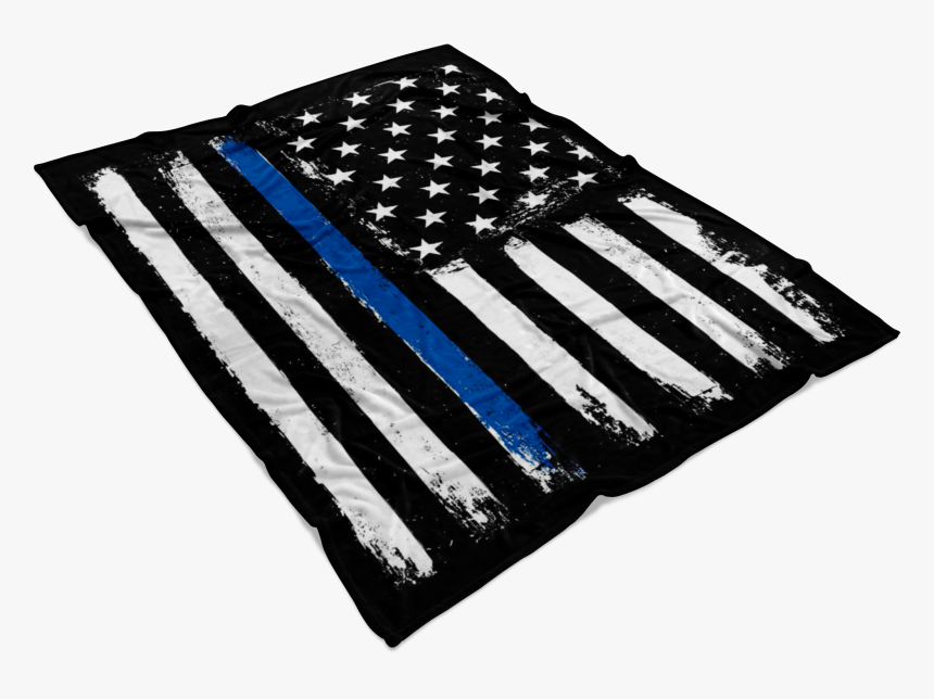 Distressed Thin Blue Line Stars And Stripes Fleece - Thin Blue Line, HD ...