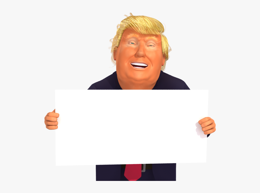 Trump Holding Blank Sign, HD Png Download , Transparent Png Image - PNGitem