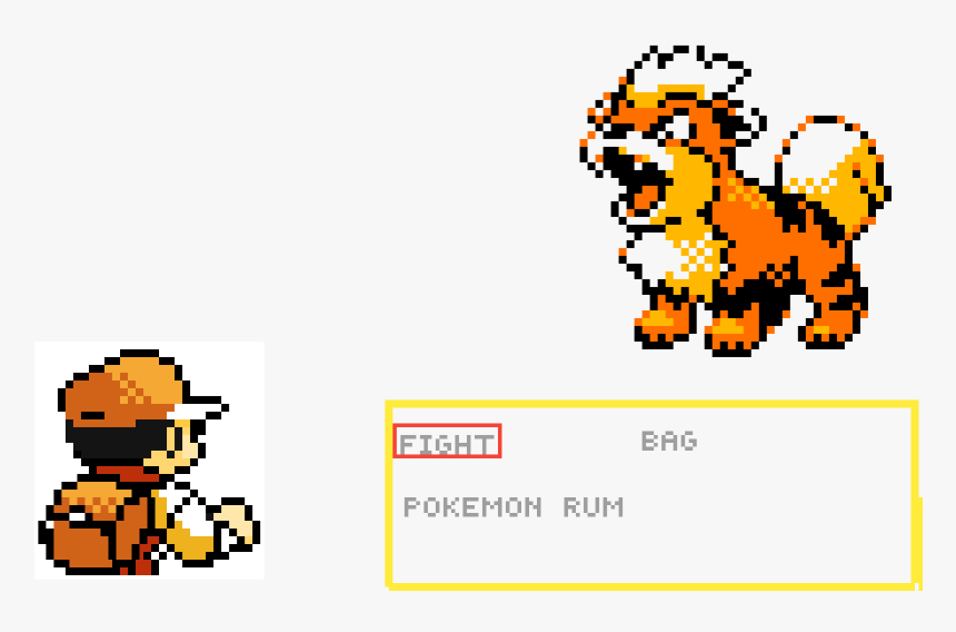 Growlithe Pixel Art Template